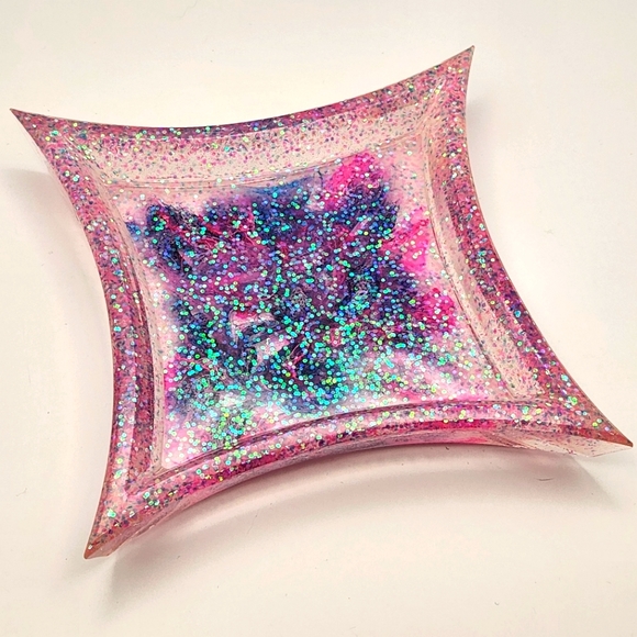 Handmade | Other | Epoxy Resin Ashtray Light Pink With Glitter And Pink ...